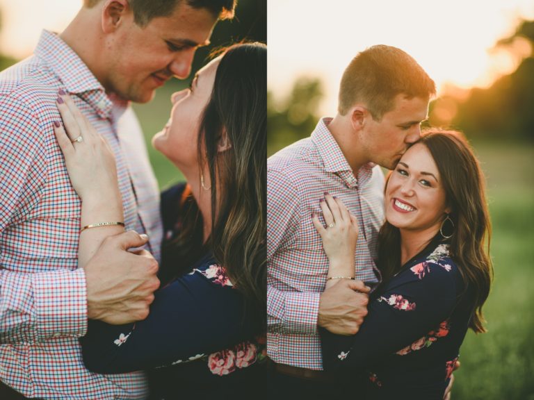 Hillary & Stuart | Sherman, IL Romantic Sunset Lake Engagement ...