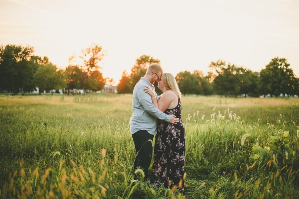 Emma & Seth | Sherman, IL Sunset Engagement Photographer - Kate Spencer ...