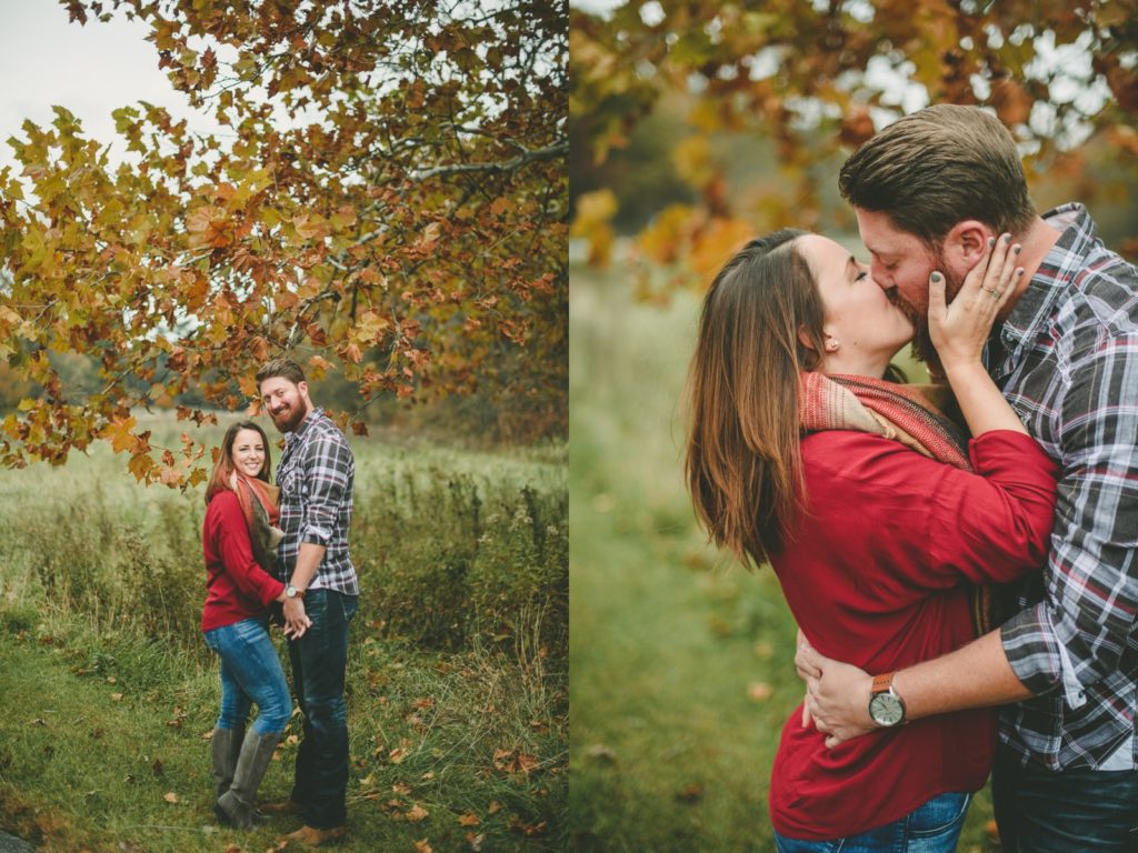 Jessica & Dan | Busse Woods Trail Fall Engagement Photographer - Kate ...