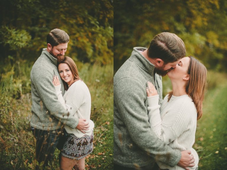 Jessica & Dan | Busse Woods Trail Fall Engagement Photographer - Kate ...