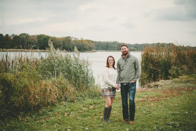Jessica & Dan | Busse Woods Trail Fall Engagement Photographer - Kate ...