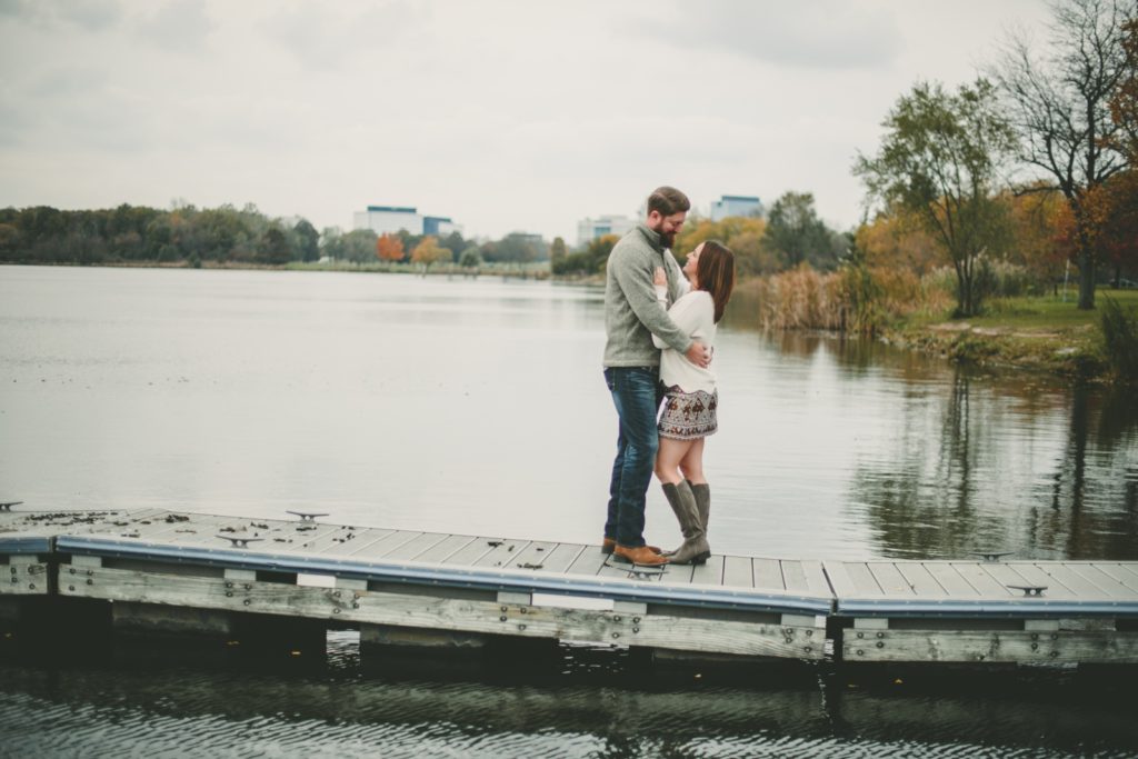 Jessica & Dan | Busse Woods Trail Fall Engagement Photographer - Kate ...