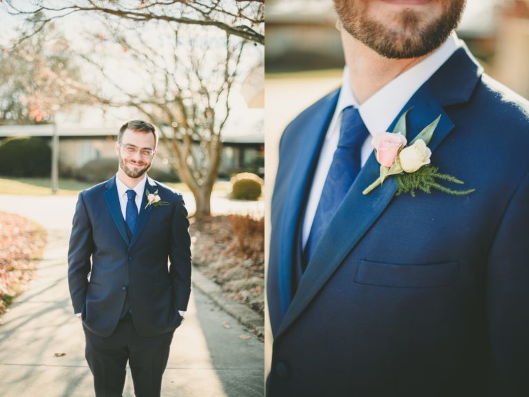 Stephanie & Bryan | Springfield, IL Navy & Soft Neutrals Romantic ...