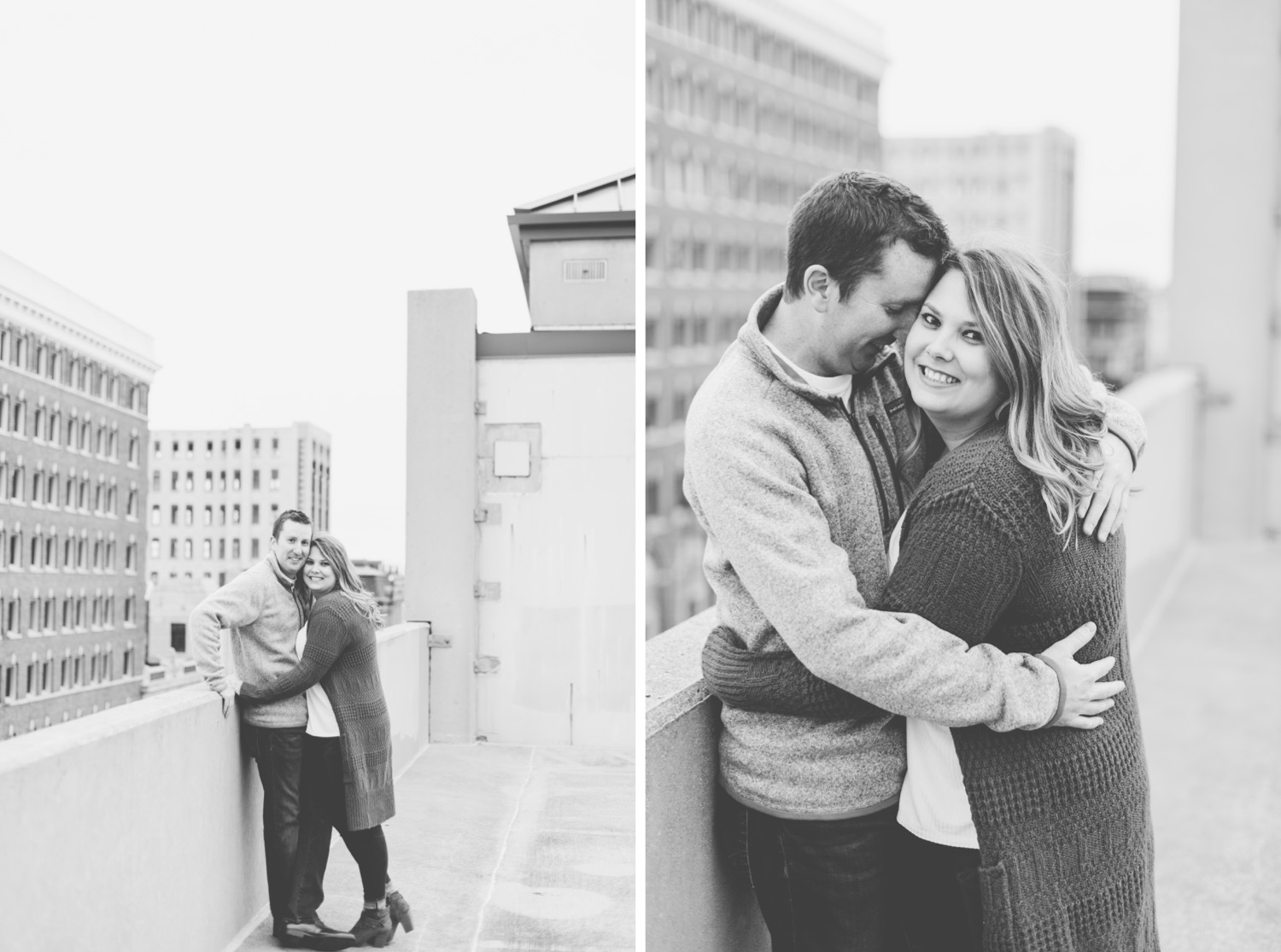 Kristi & Nick | Downtown Springfield, IL Rooftop Engagement ...