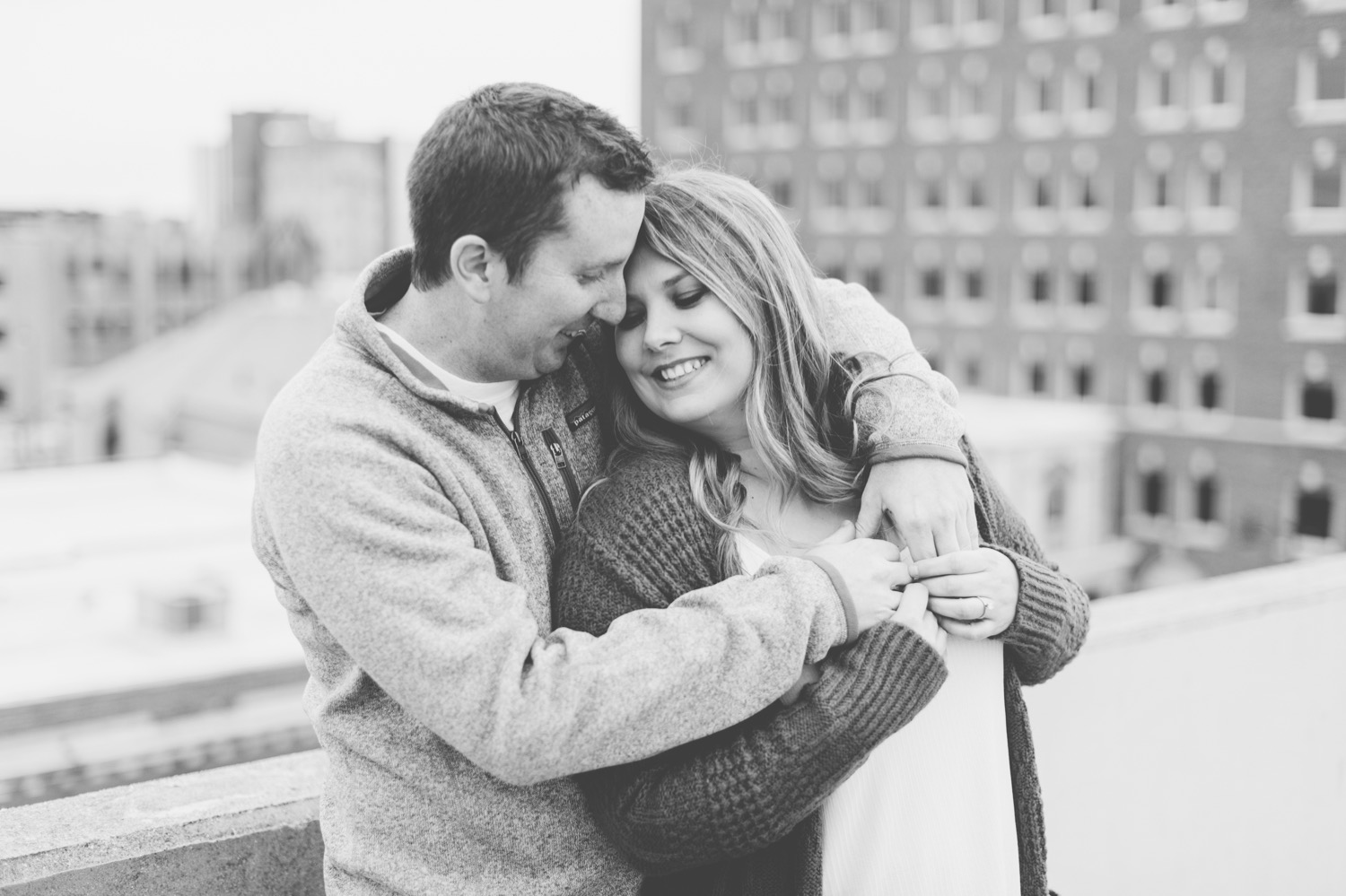 Kristi & Nick | Downtown Springfield, IL Rooftop Engagement ...