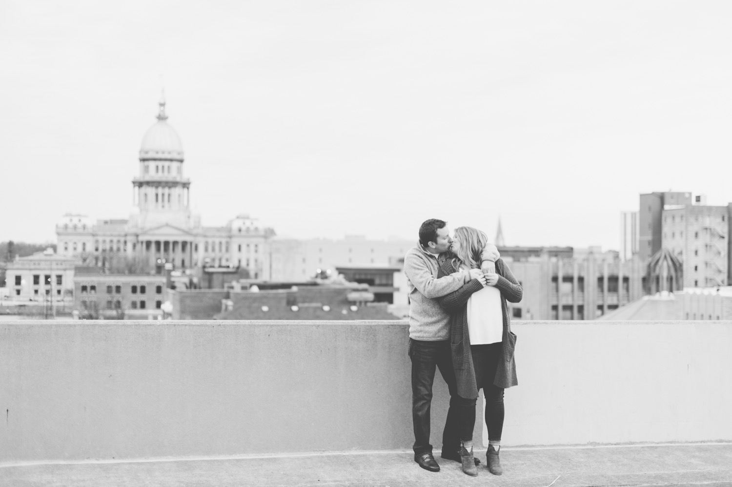 Kristi & Nick | Downtown Springfield, IL Rooftop Engagement ...