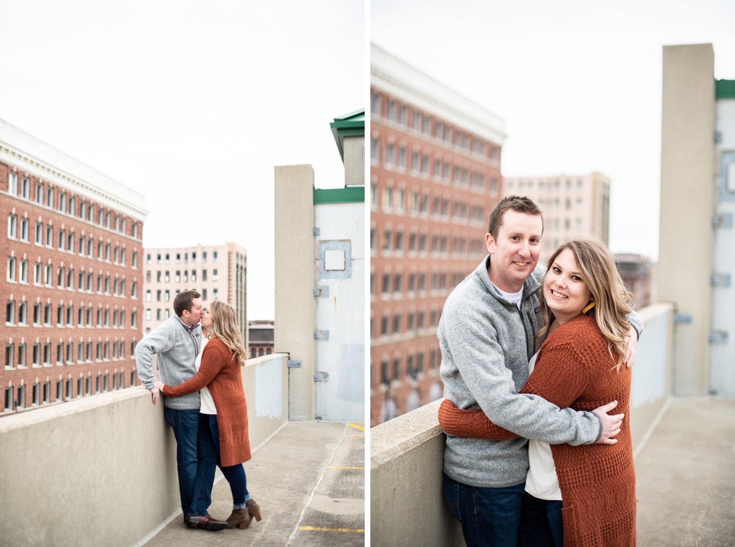 Kristi & Nick | Downtown Springfield, IL Rooftop Engagement ...