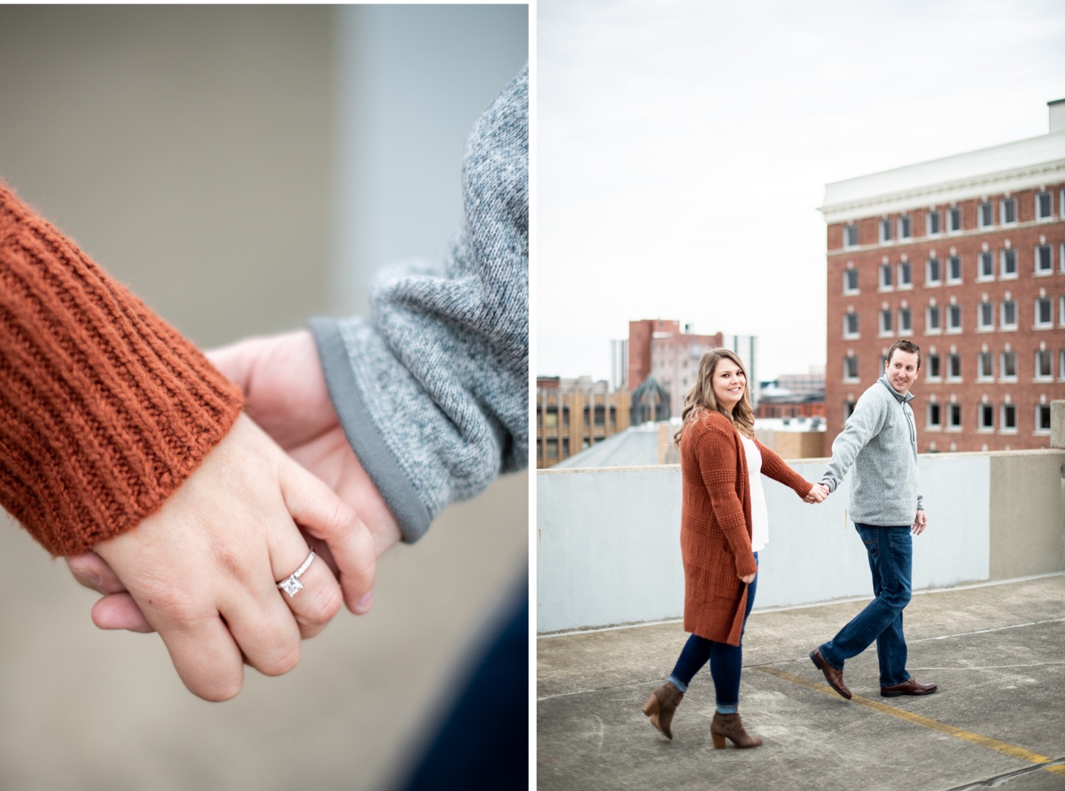 Kristi & Nick | Downtown Springfield, IL Rooftop Engagement ...
