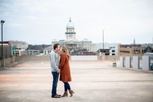Kristi & Nick | Downtown Springfield, IL Rooftop Engagement ...