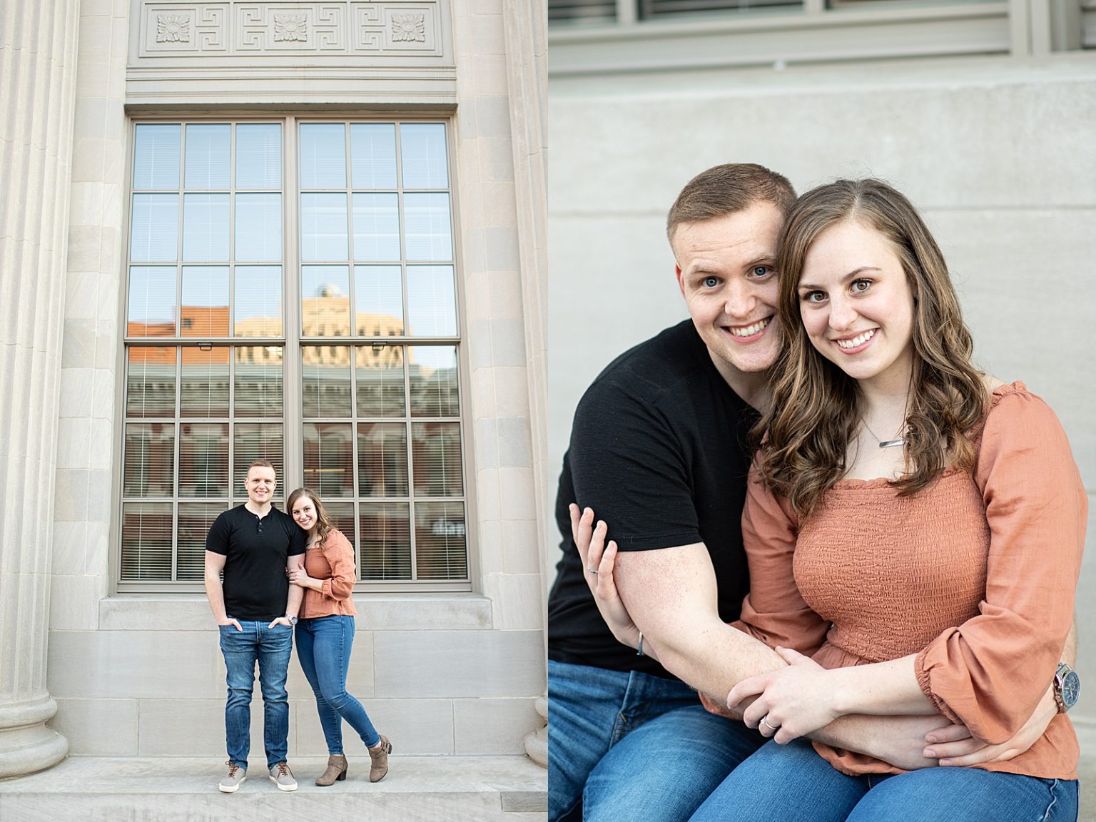 Sarah & Justin | Downtown Springfield, IL and Sunset Engagement ...