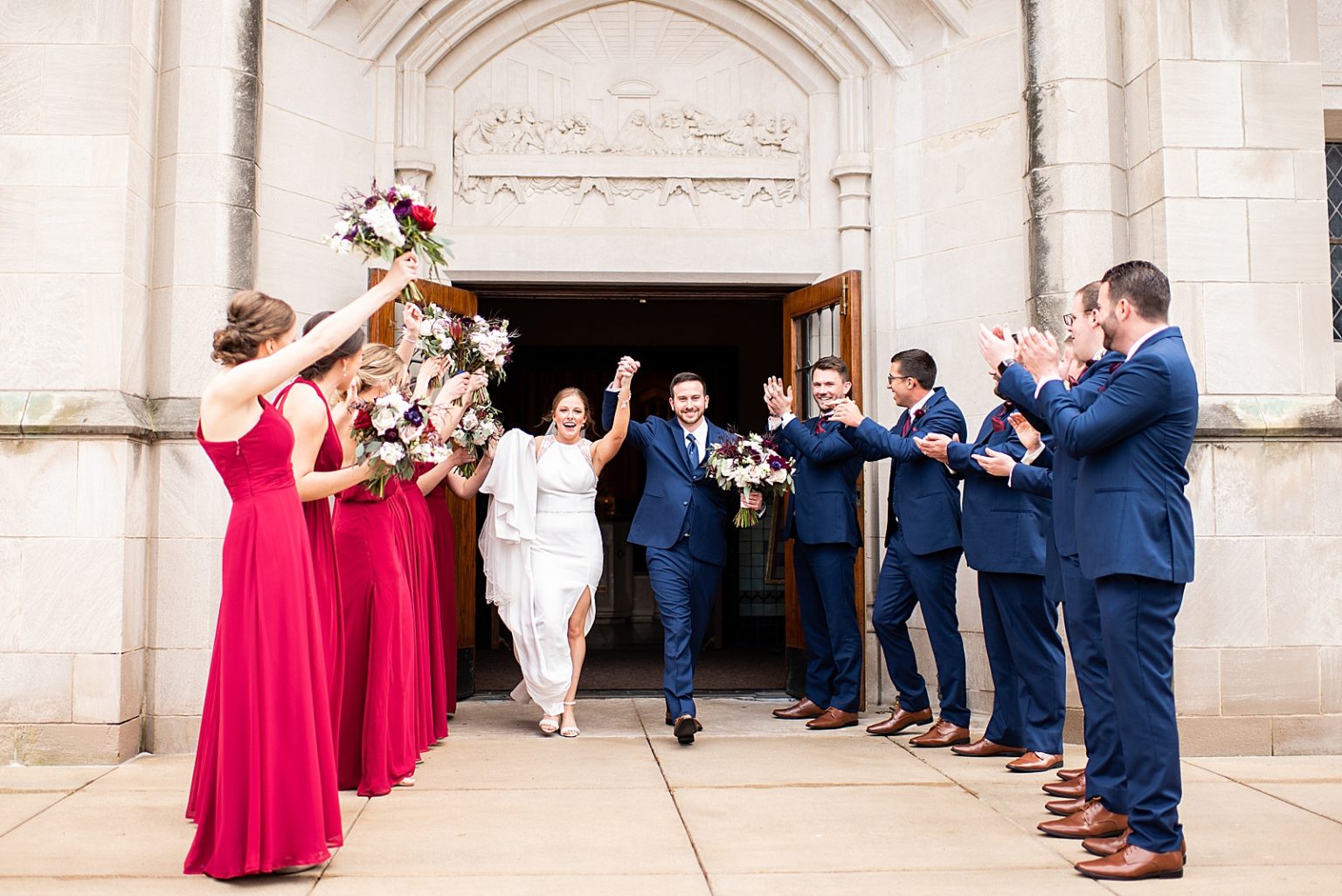 Rachel & Jared | Springfield, IL Burgundy & Gold Spring Wedding ...
